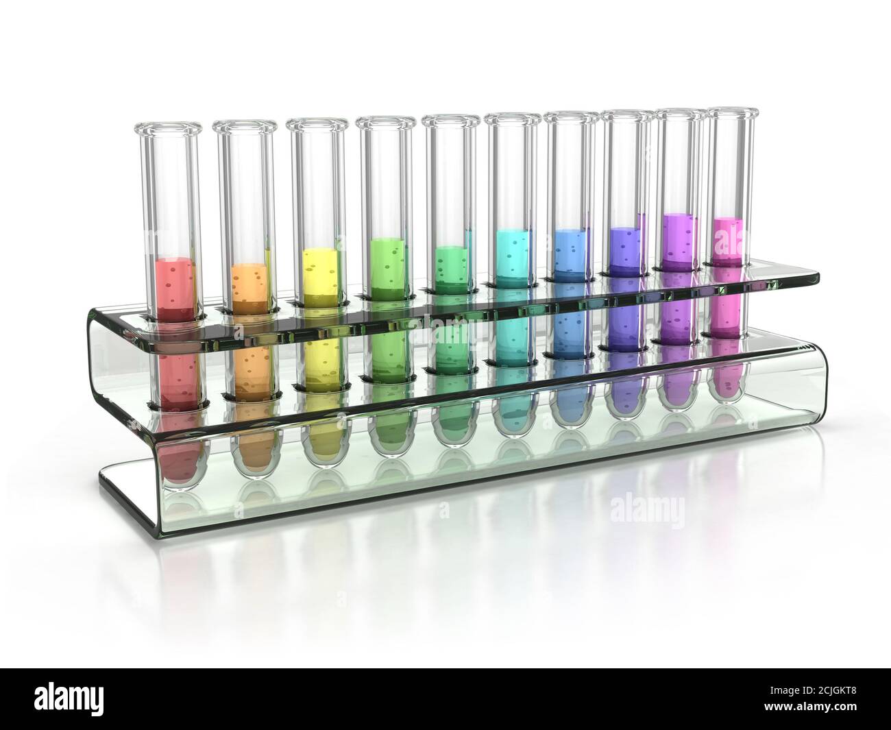 colorful test tubes 3d rendering Stock Photo - Alamy