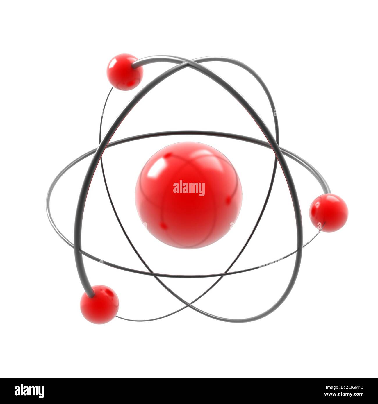 atom 3d illustration isolated on white Stock Photo - Alamy