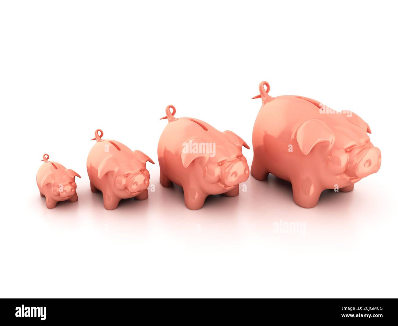 piggy bank growing, savings concept Stock Photo - Alamy