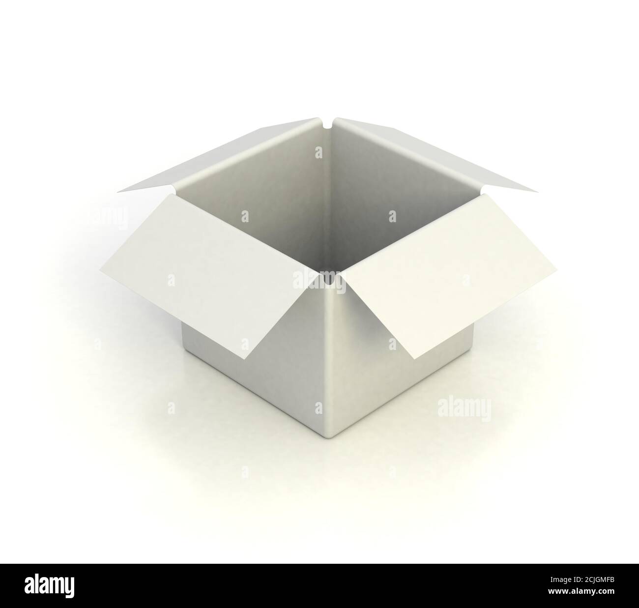 white empty box 3d illustration Stock Photo - Alamy