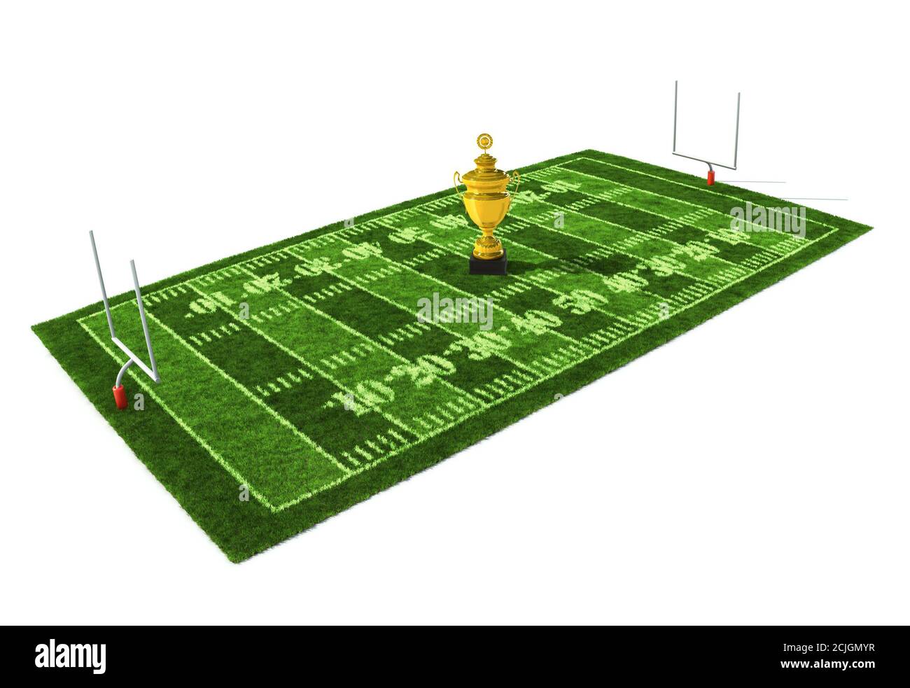 Cartoon American Football Field