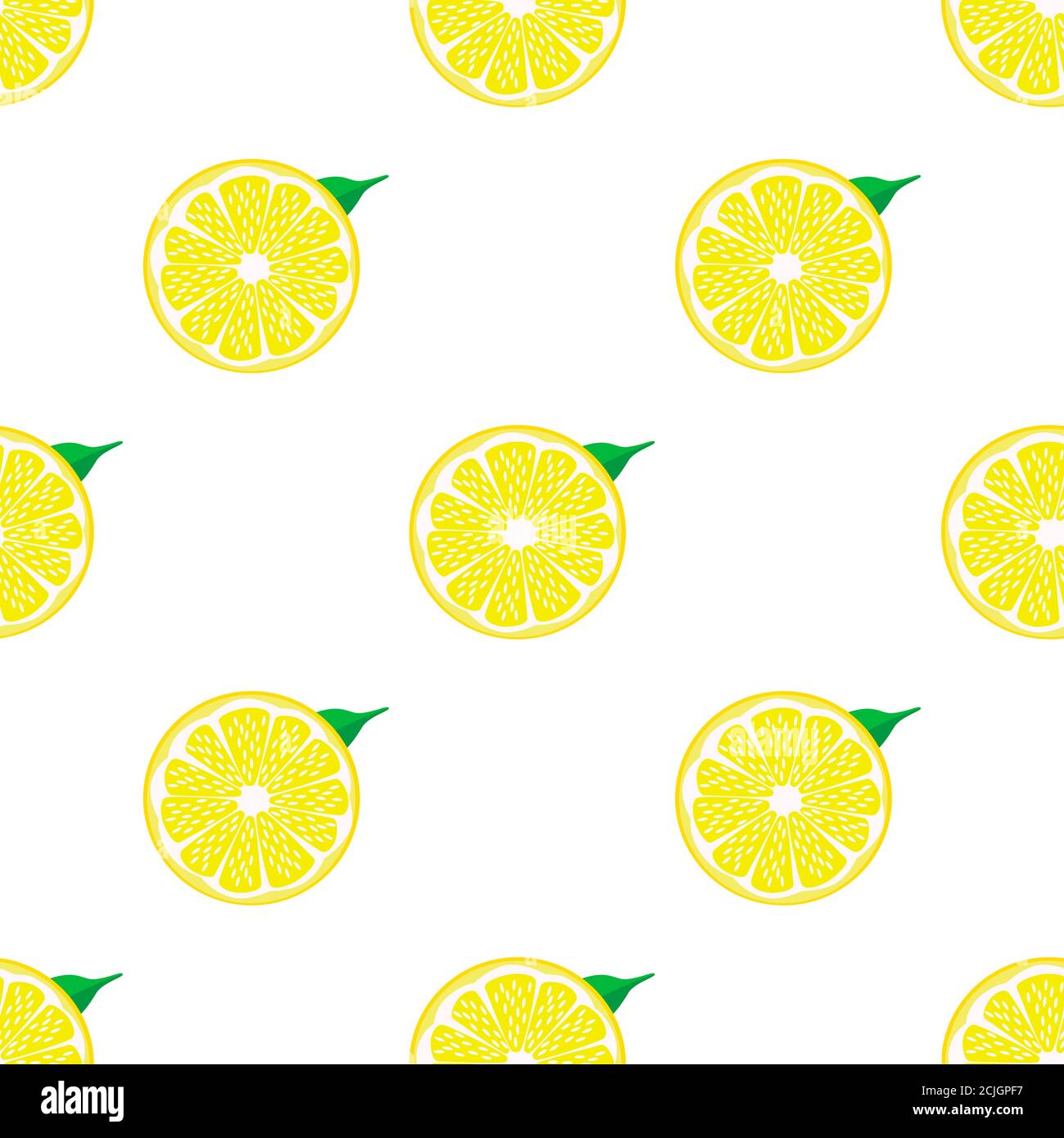 Illustration on theme big colored seamless yellow lemon, bright fruit pattern for seal. Fruit ...