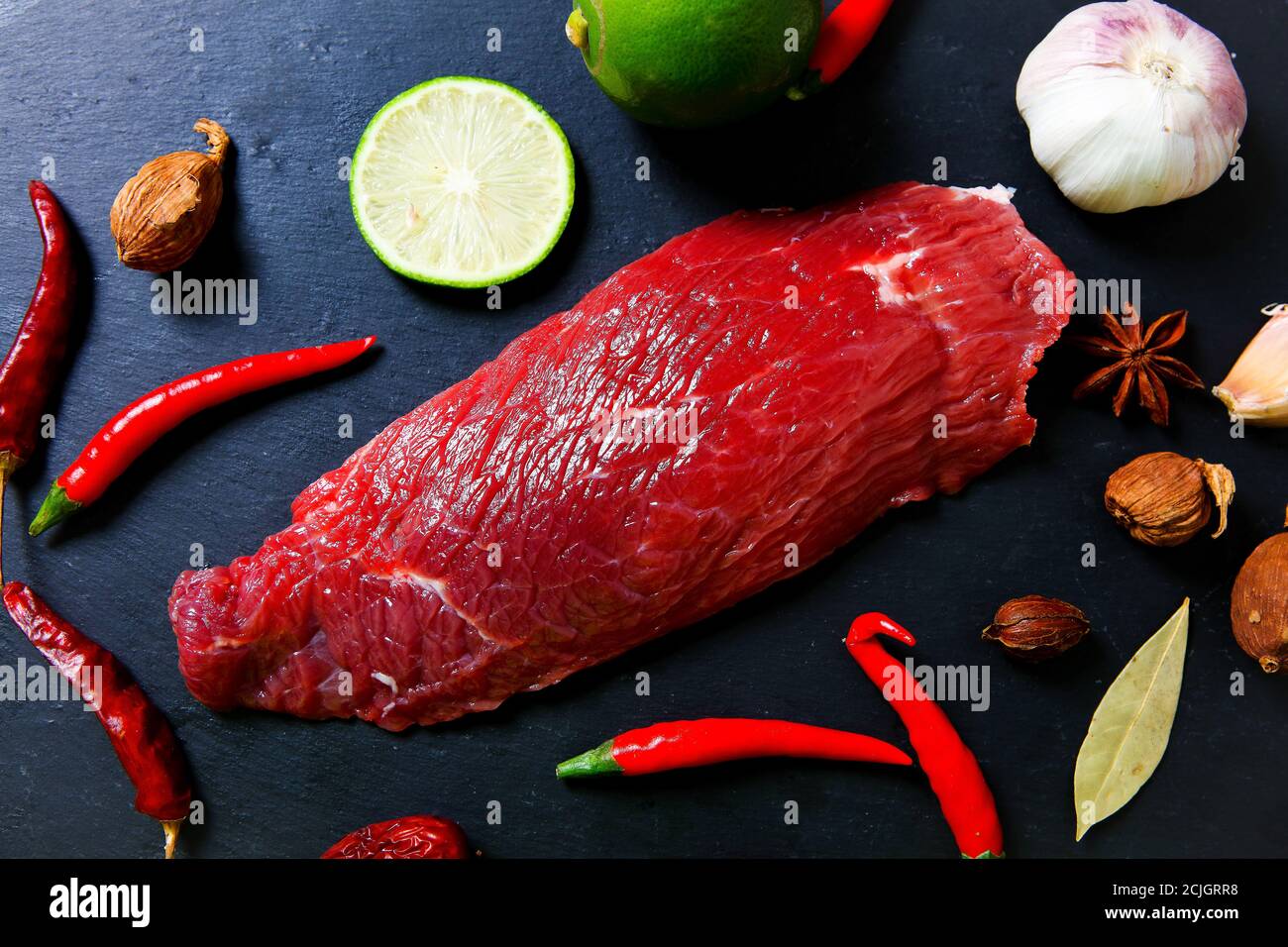 A piece of raw beef Stock Photo - Alamy