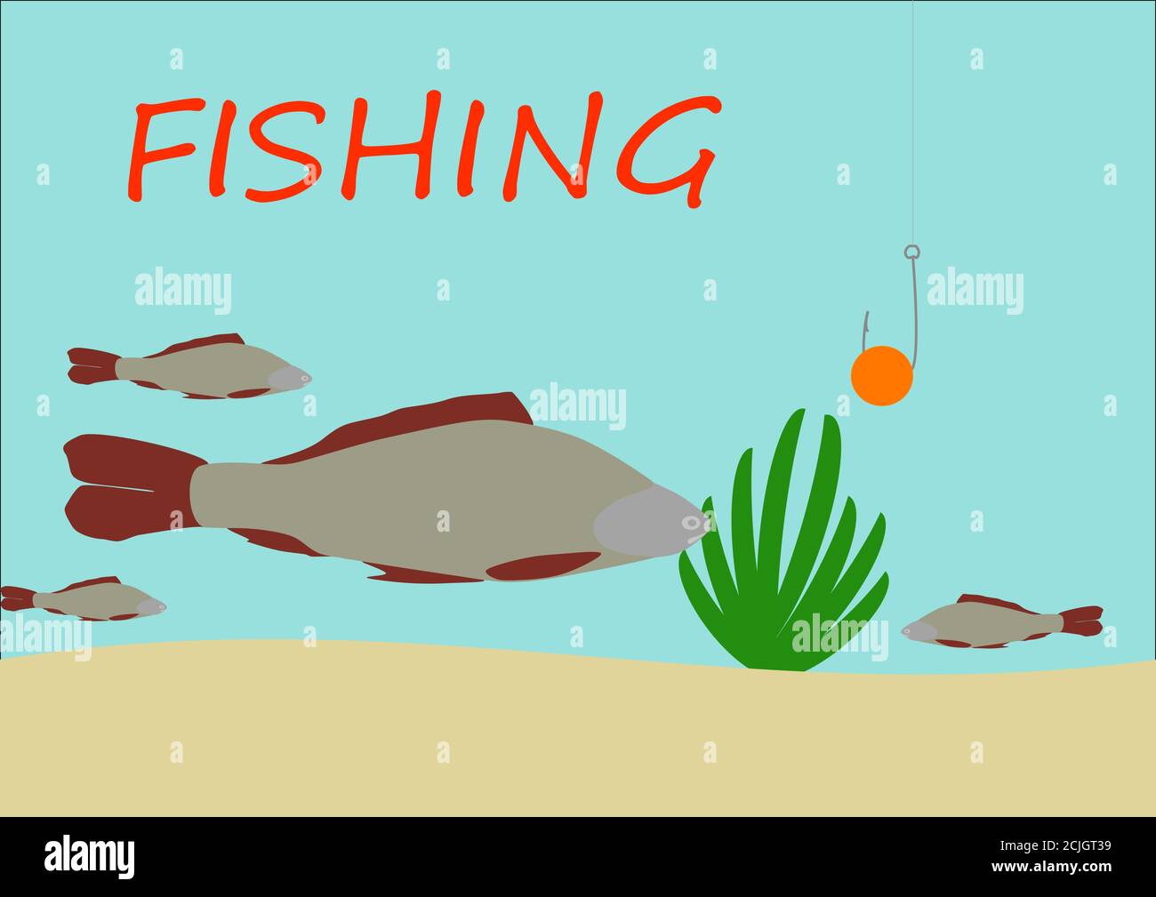 Hand drawn fishing lure Stock Vector Images - Alamy