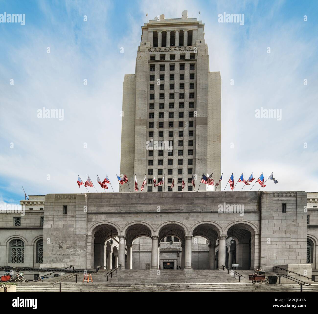 Los Angeles city hall front view, California Stock Photo - Alamy