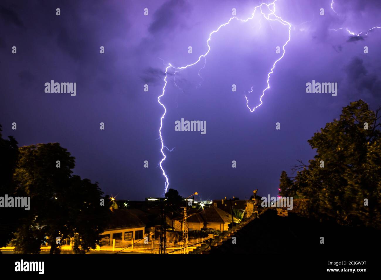 Beautiful shot of lightning Stock Photo - Alamy