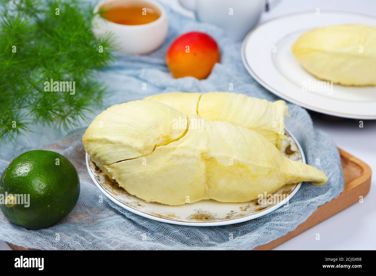 Durian delicious afternoon tea Stock Photo - Alamy