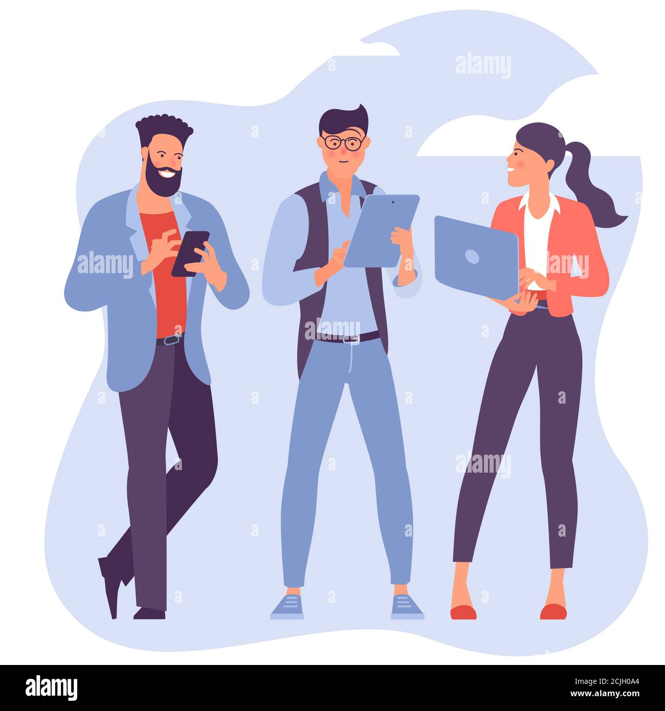 Group of young colleagues Stock Vector Image & Art - Alamy