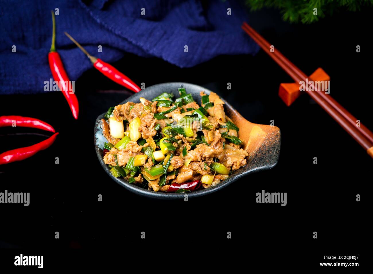 A plate of starch of meat Stock Photo - Alamy