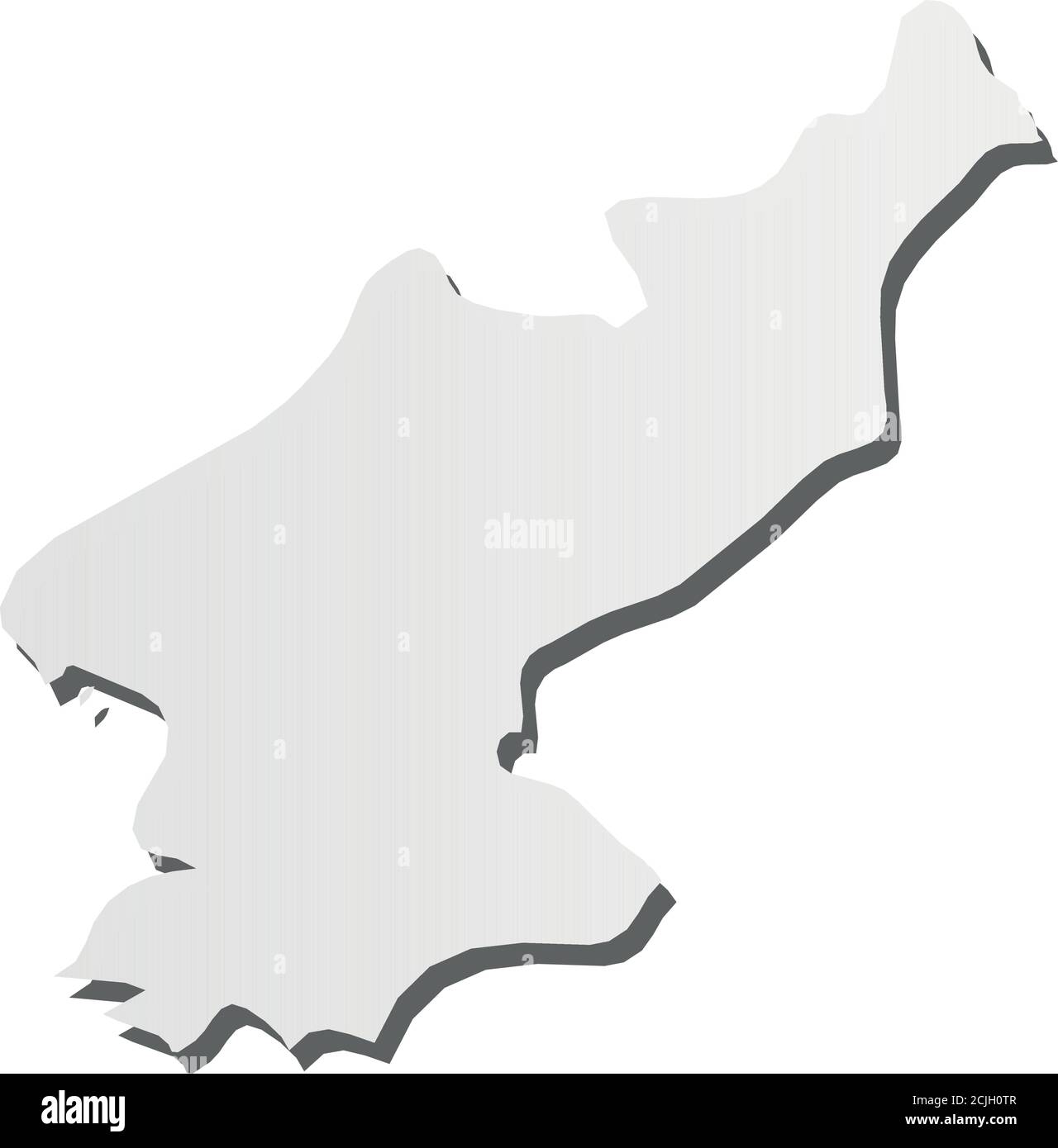 North Korea, Democratic Peoples Republic of Korea, DPRK - grey 3d-like ...