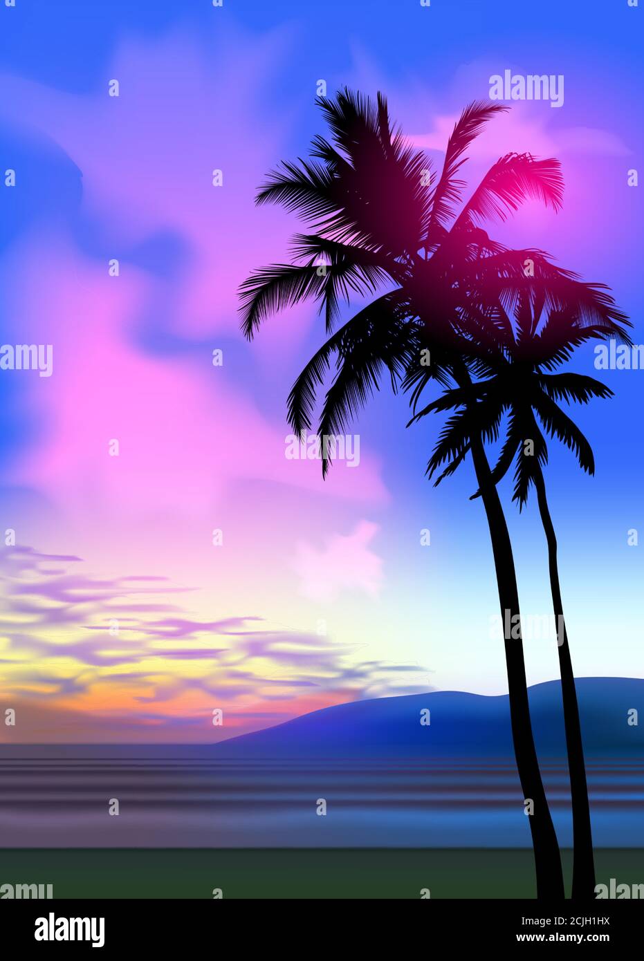 Tropical Sunset Background