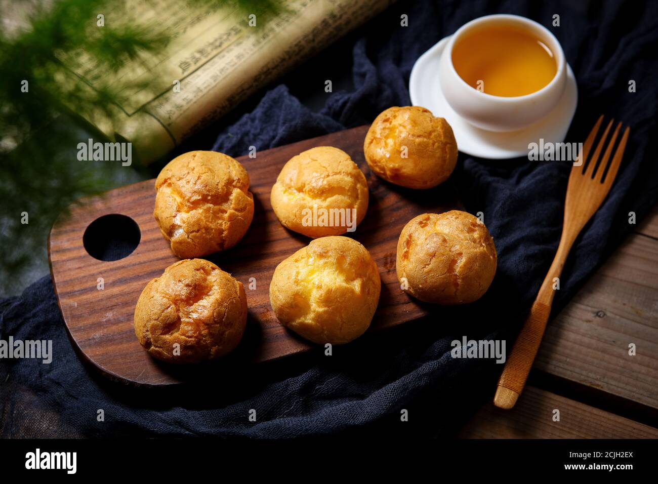 Puff delicious afternoon tea Stock Photo - Alamy