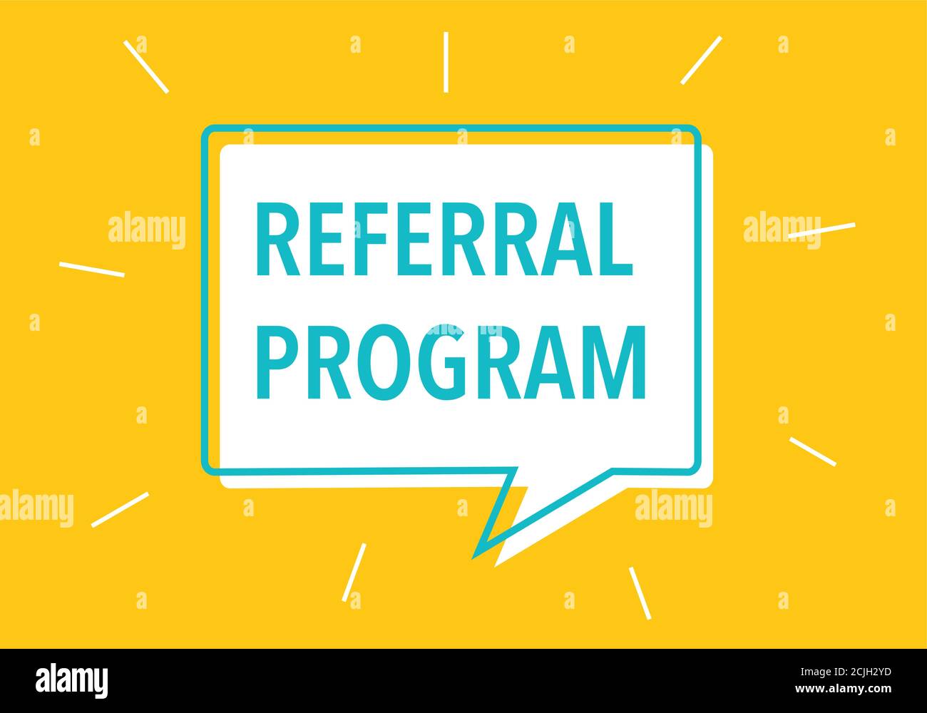 "Referral Program" Vector Illustration. Modern Promo Template Stock ...