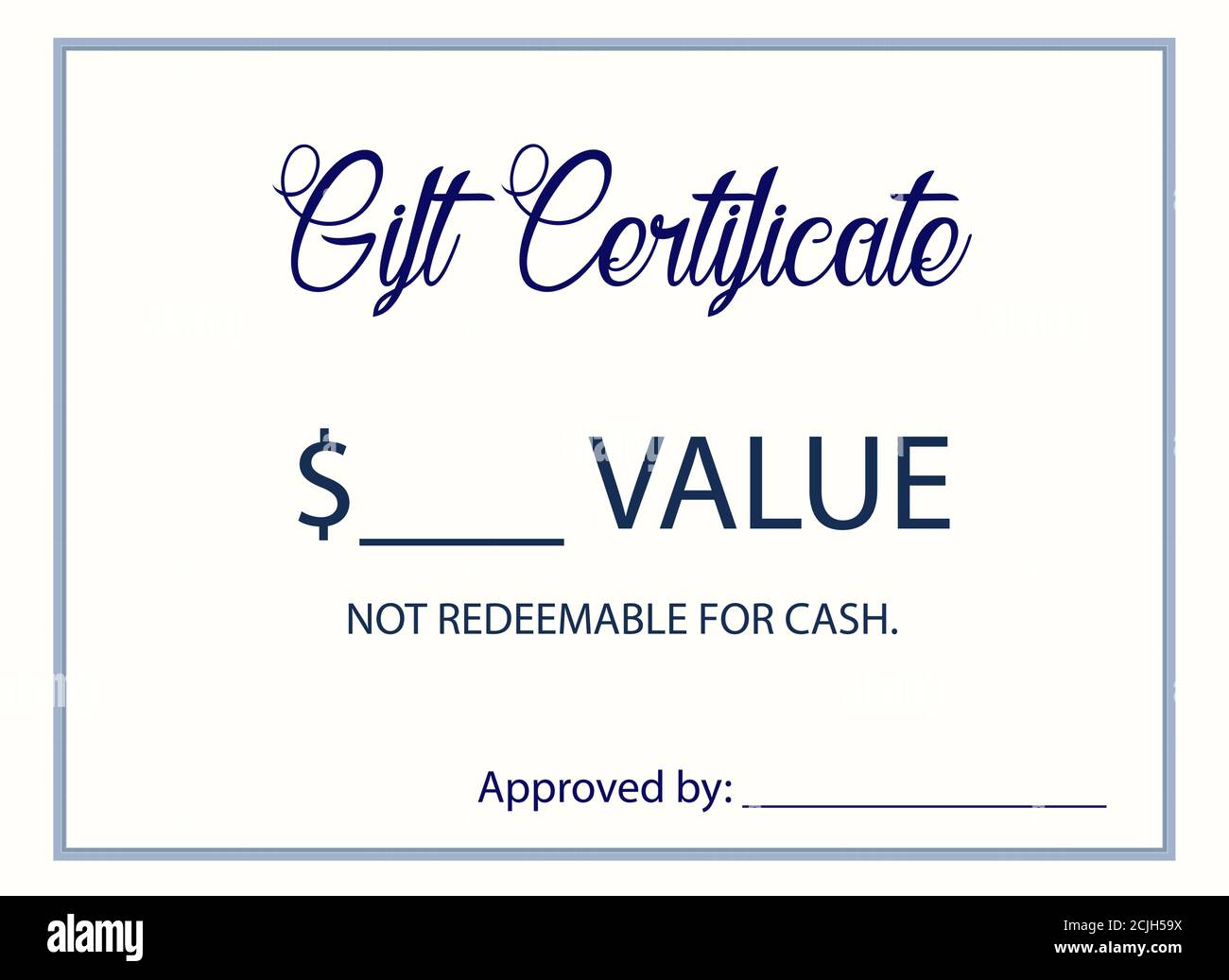 "Gift Certificate" Vector Illustration. Classic Promo Template Stock ...