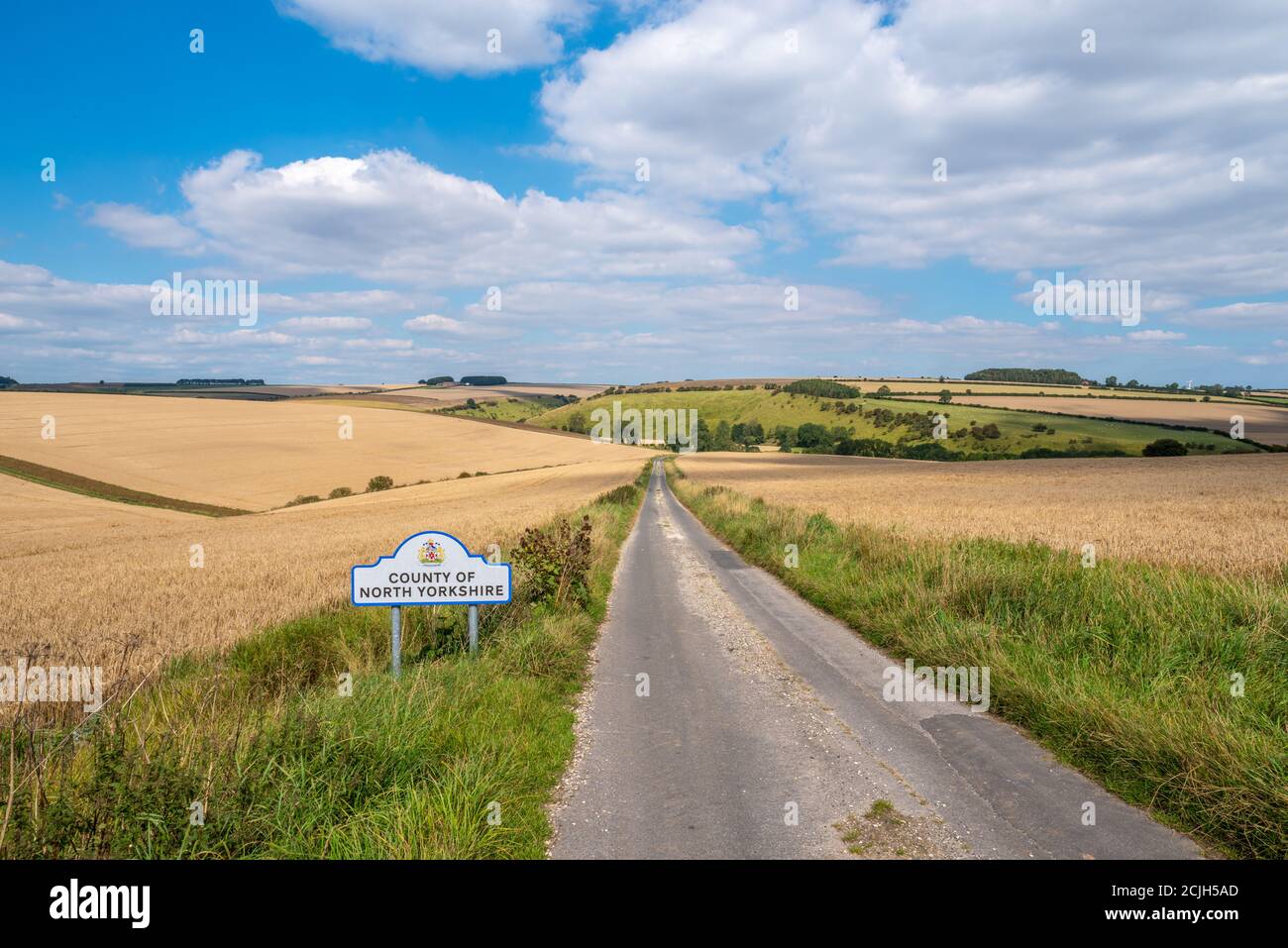 Burdale, North Yorkshire, UK, 01/09/2020 - view of country road on ...