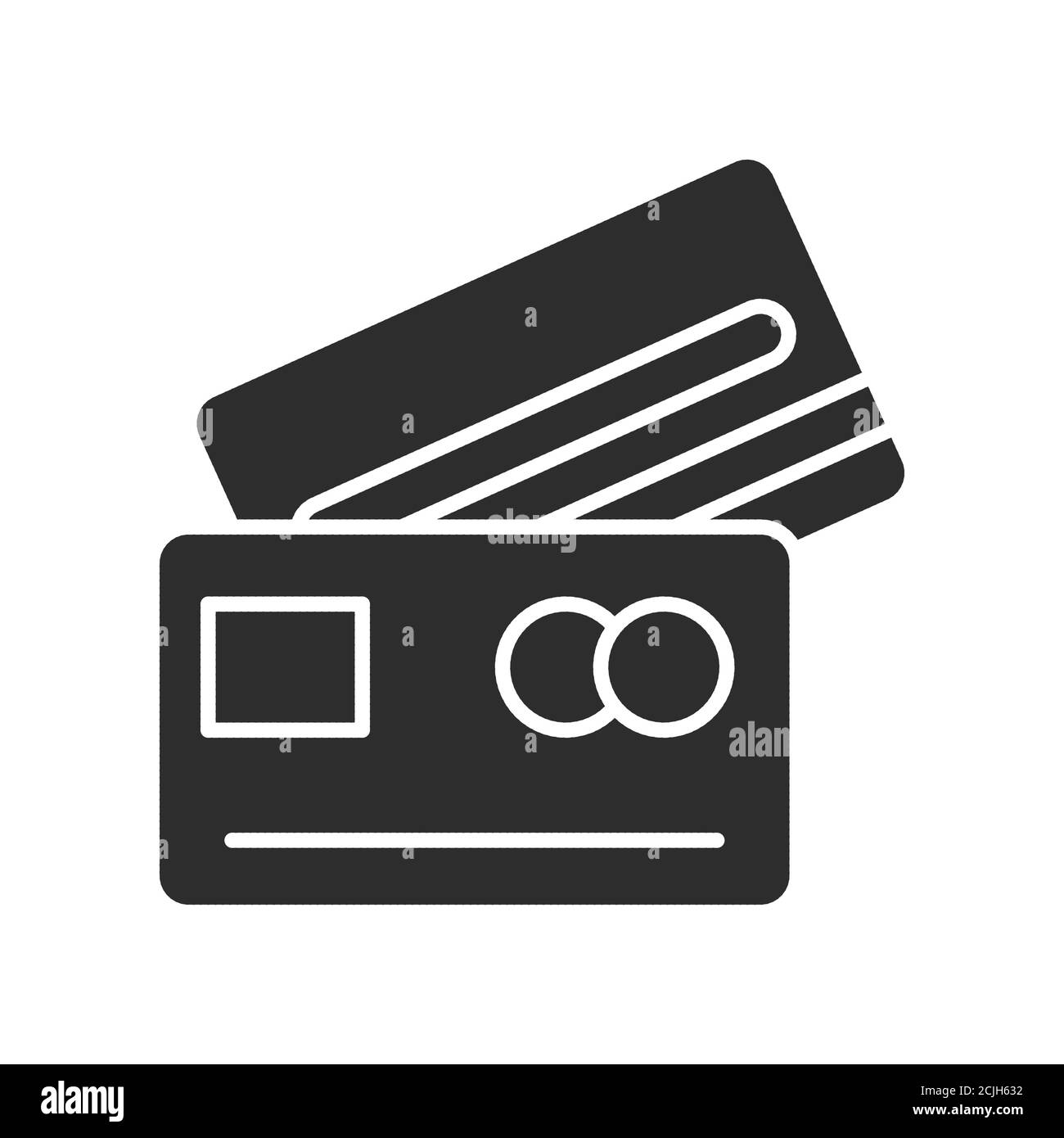 Bank payment cards black glyph icon. Cash bank account. Pictogram for ...