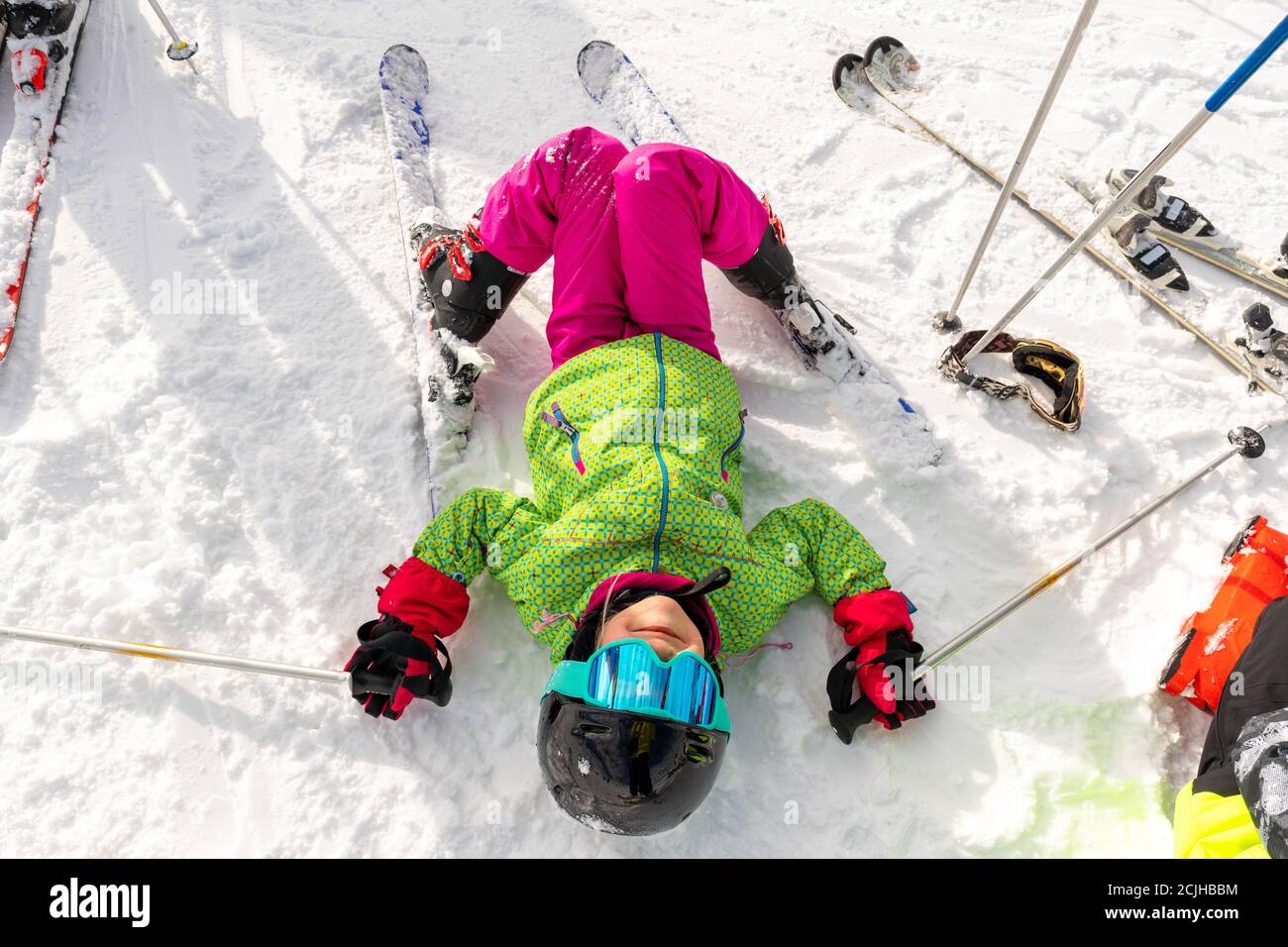 Active adorable preschooler caucasian smiling kid girl portrait with ...