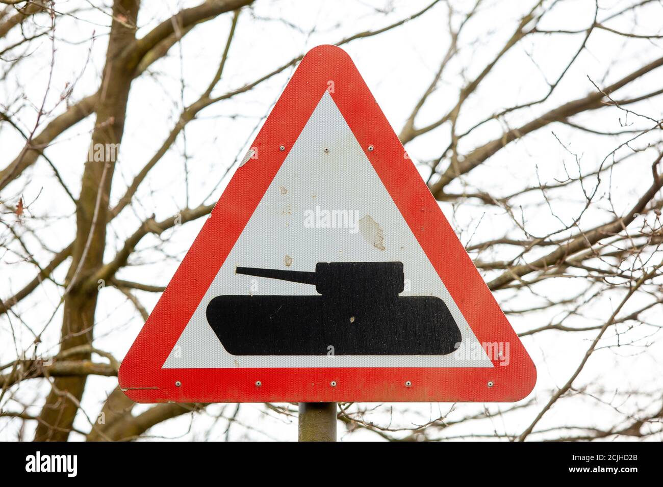 Tank crossing road hi-res stock photography and images - Alamy