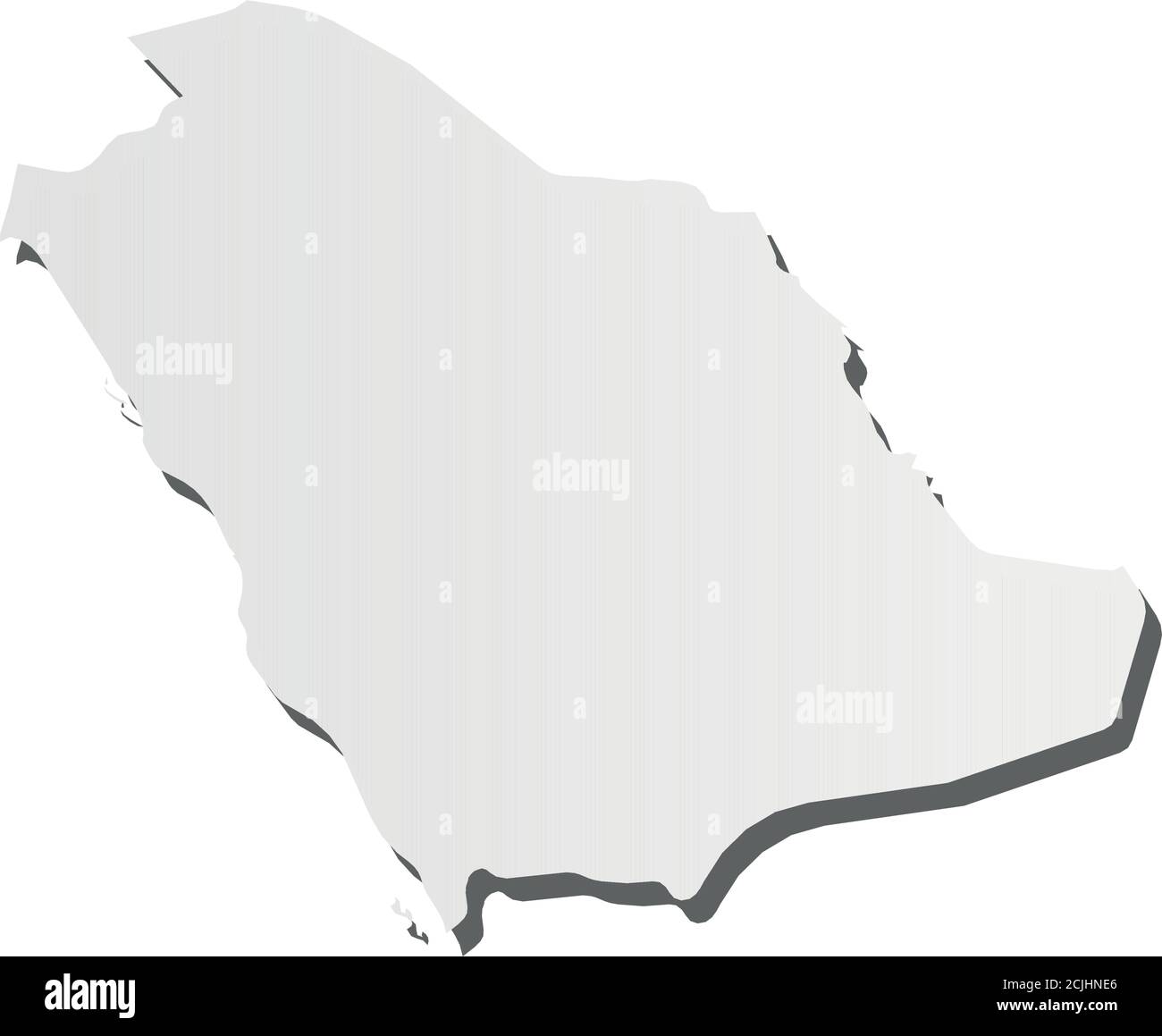 Saudi Arabia - solid black silhouette map of country area. Simple flat ...