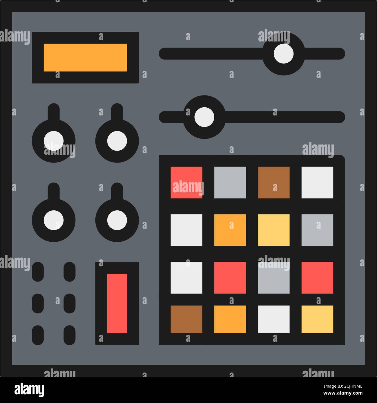 Mixing console sound design Stock Vector Images - Alamy