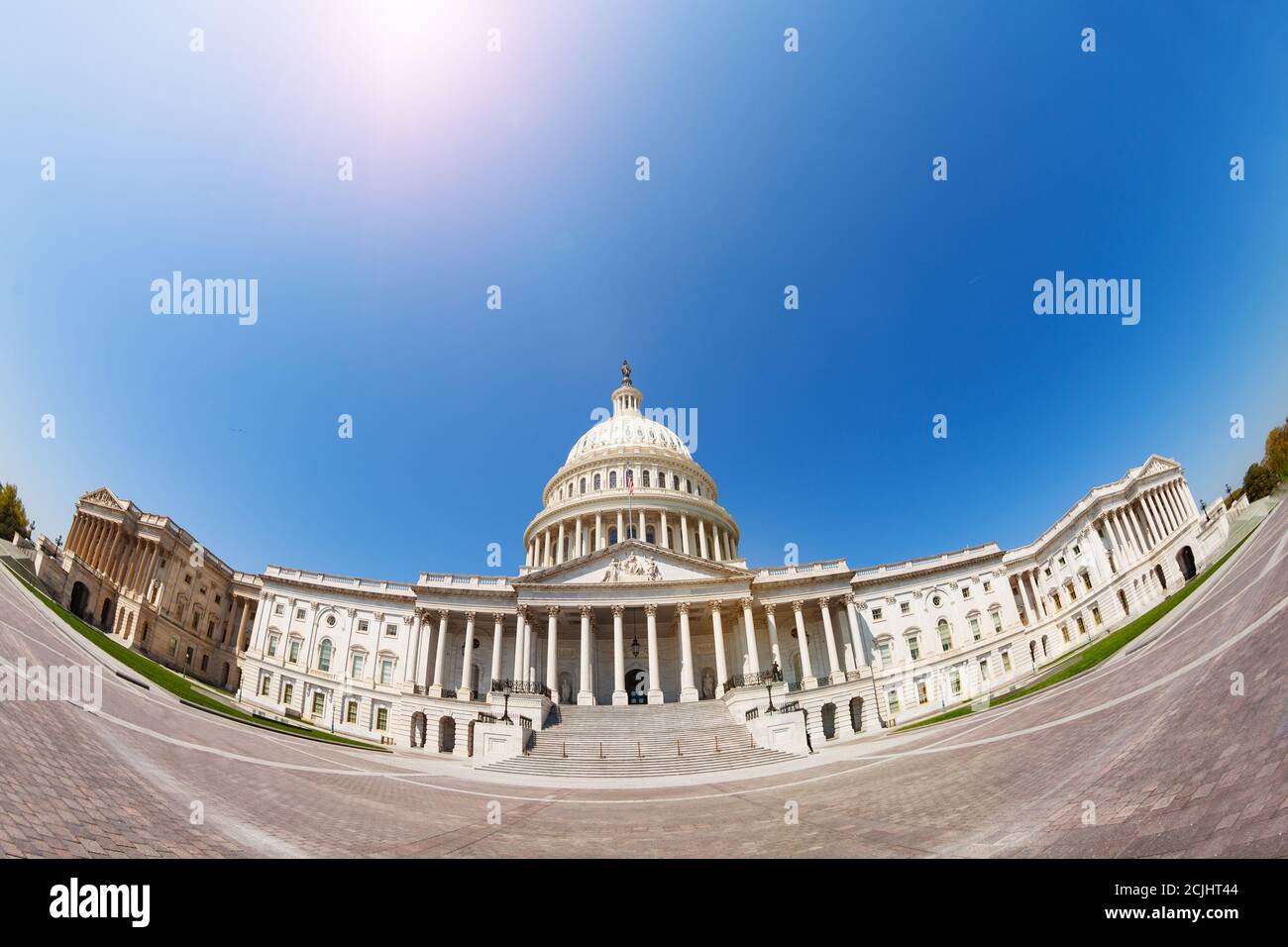 Front view of The United States Capitol Building home of the USA ...