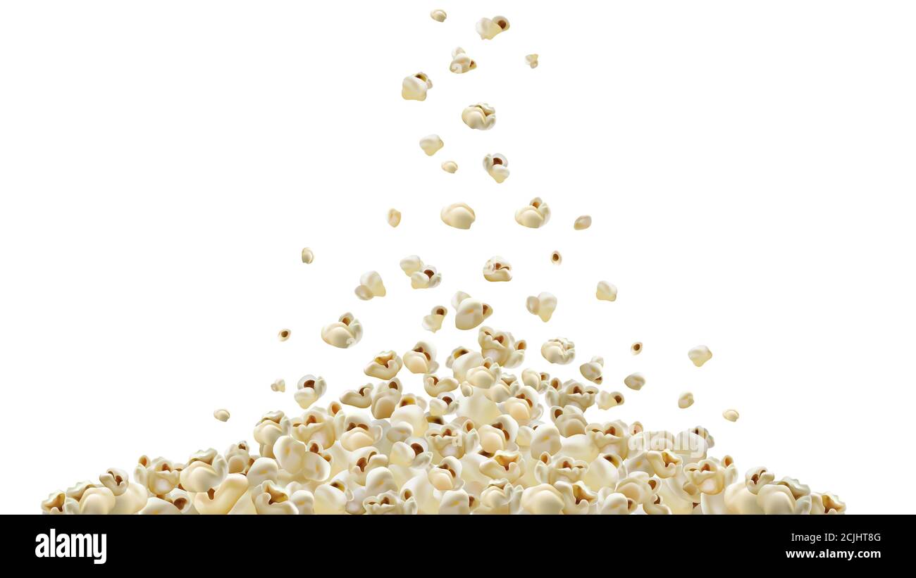 Popcorn falling Stock Vector Images - Alamy