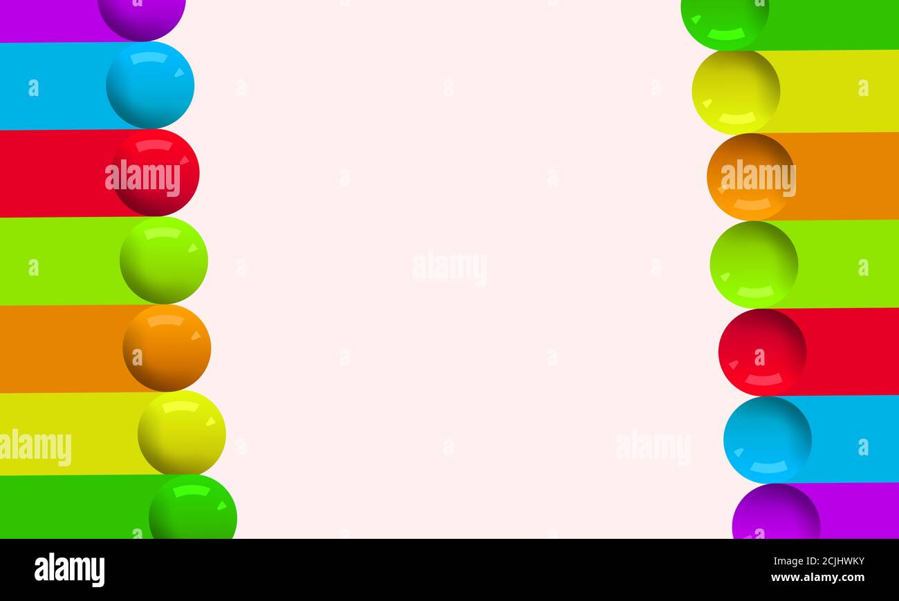 set os candy balls. colored balls frame Stock Photo - Alamy