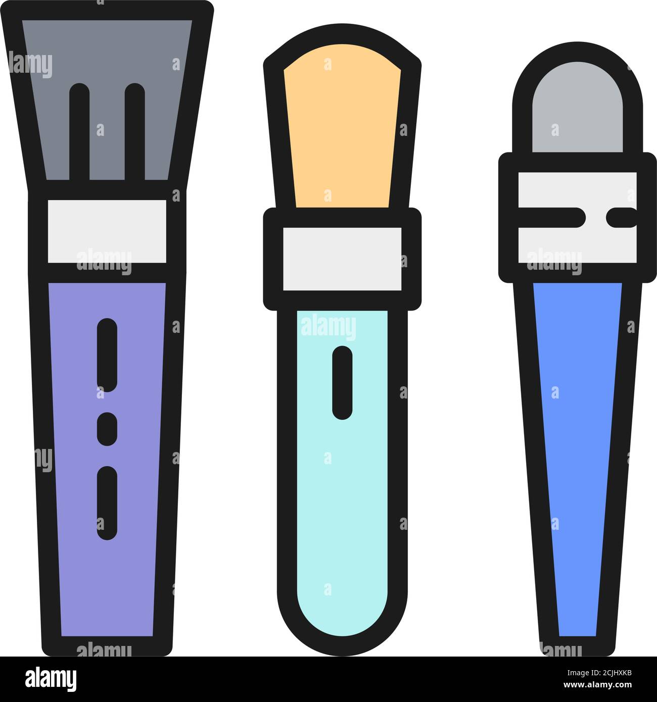 Makeup brushes woman Stock Vector Images - Alamy