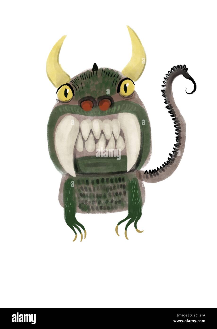 THE HODAG Illustration of a Cryptid monster Stock Photo - Alamy