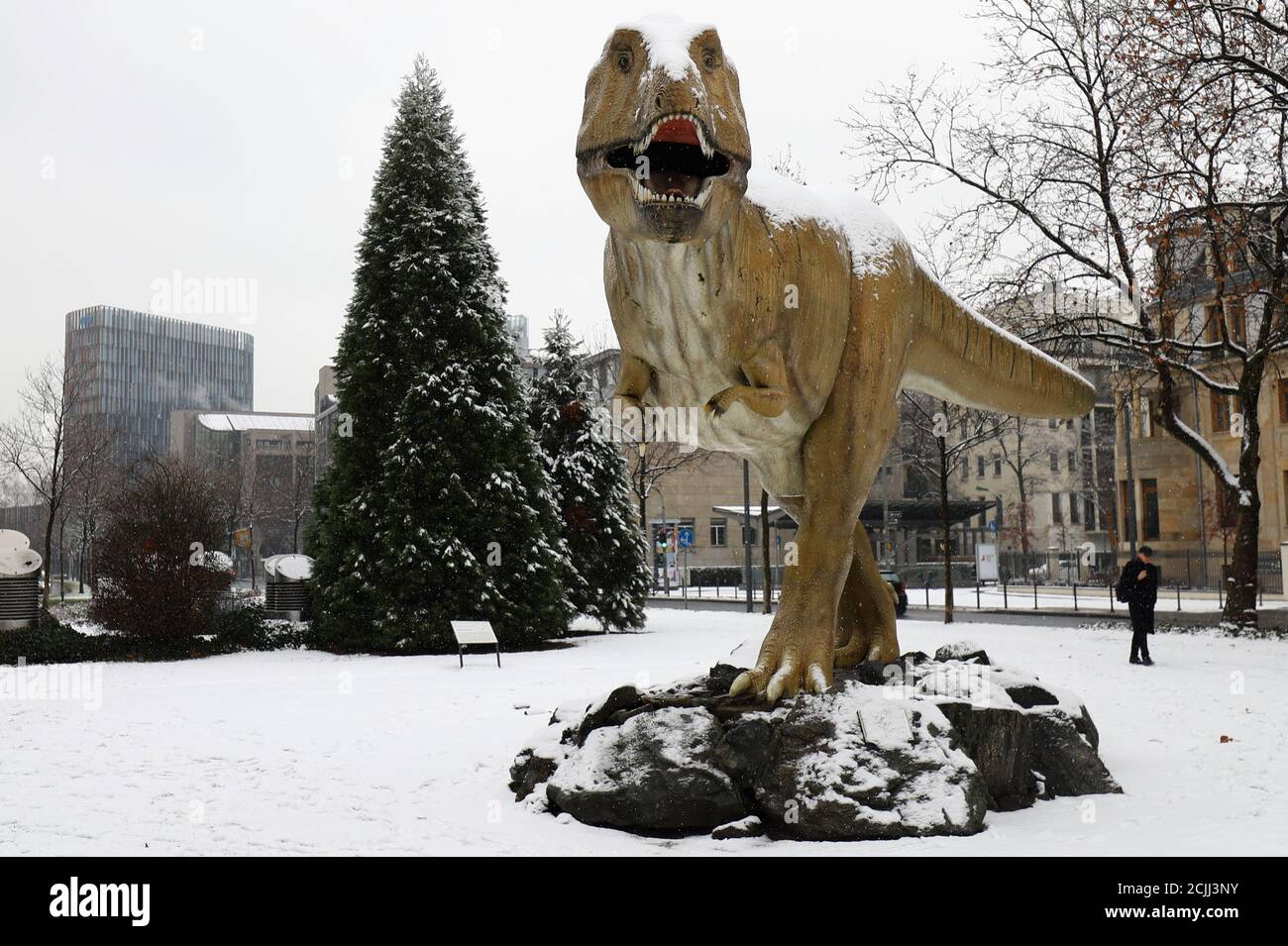 Dinosaur In Snow High Resolution Stock Photography and Images - Alamy