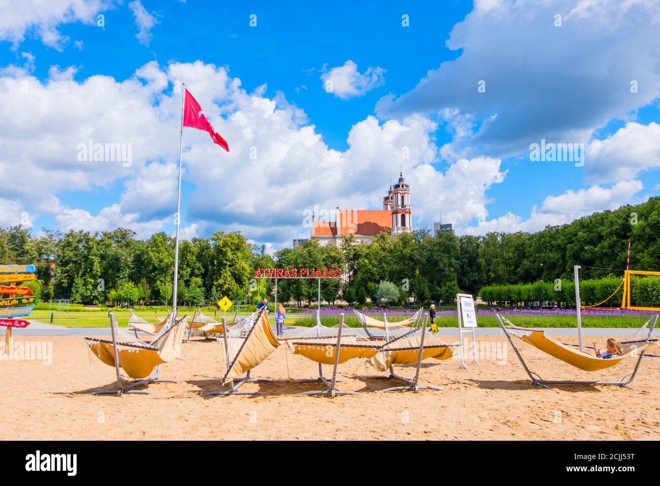 Open Beach, Lukiškių aikštė, Vilnius, Lithuania Stock Photo - Alamy