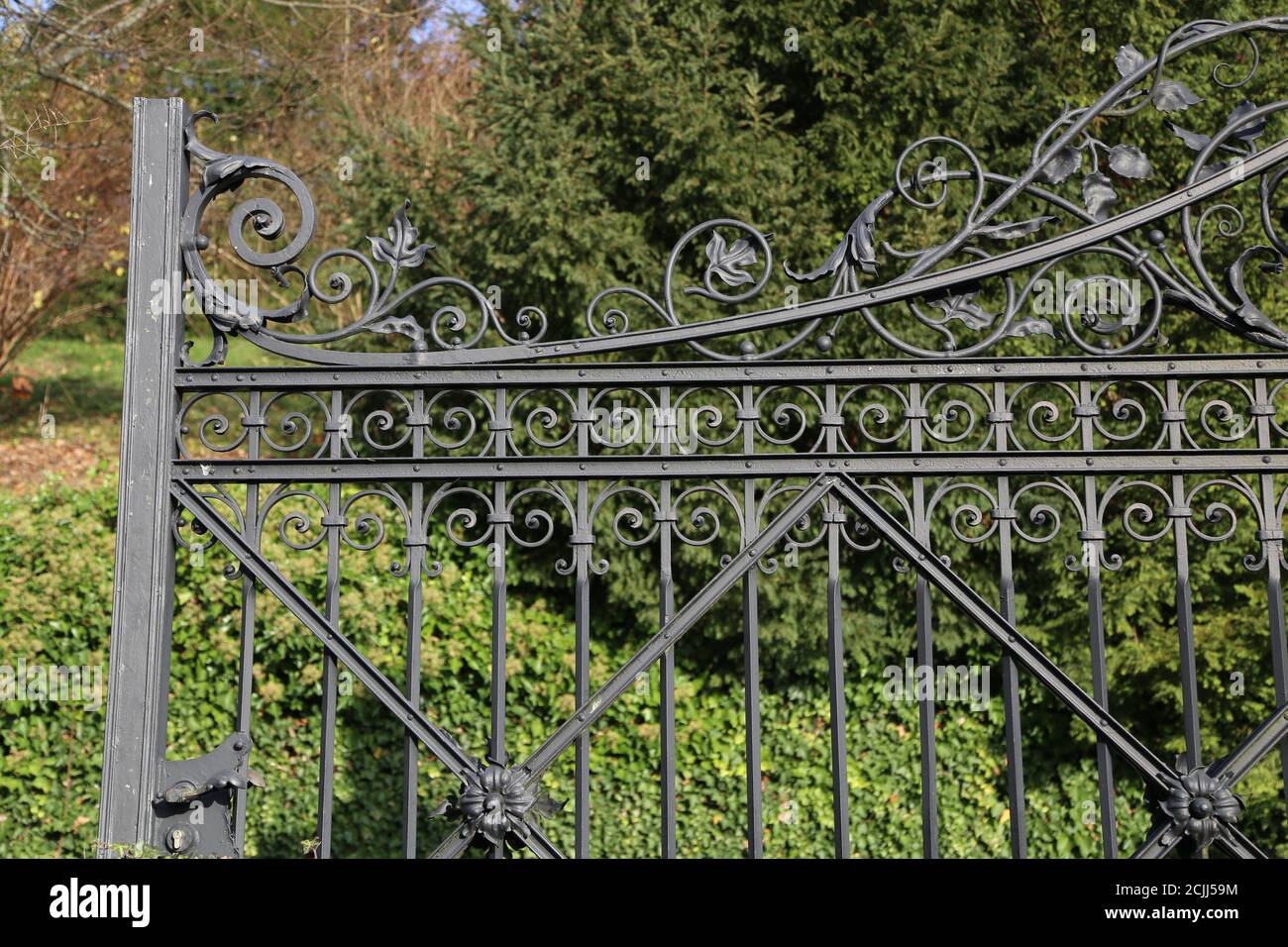 Tall metal gate hi-res stock photography and images - Alamy