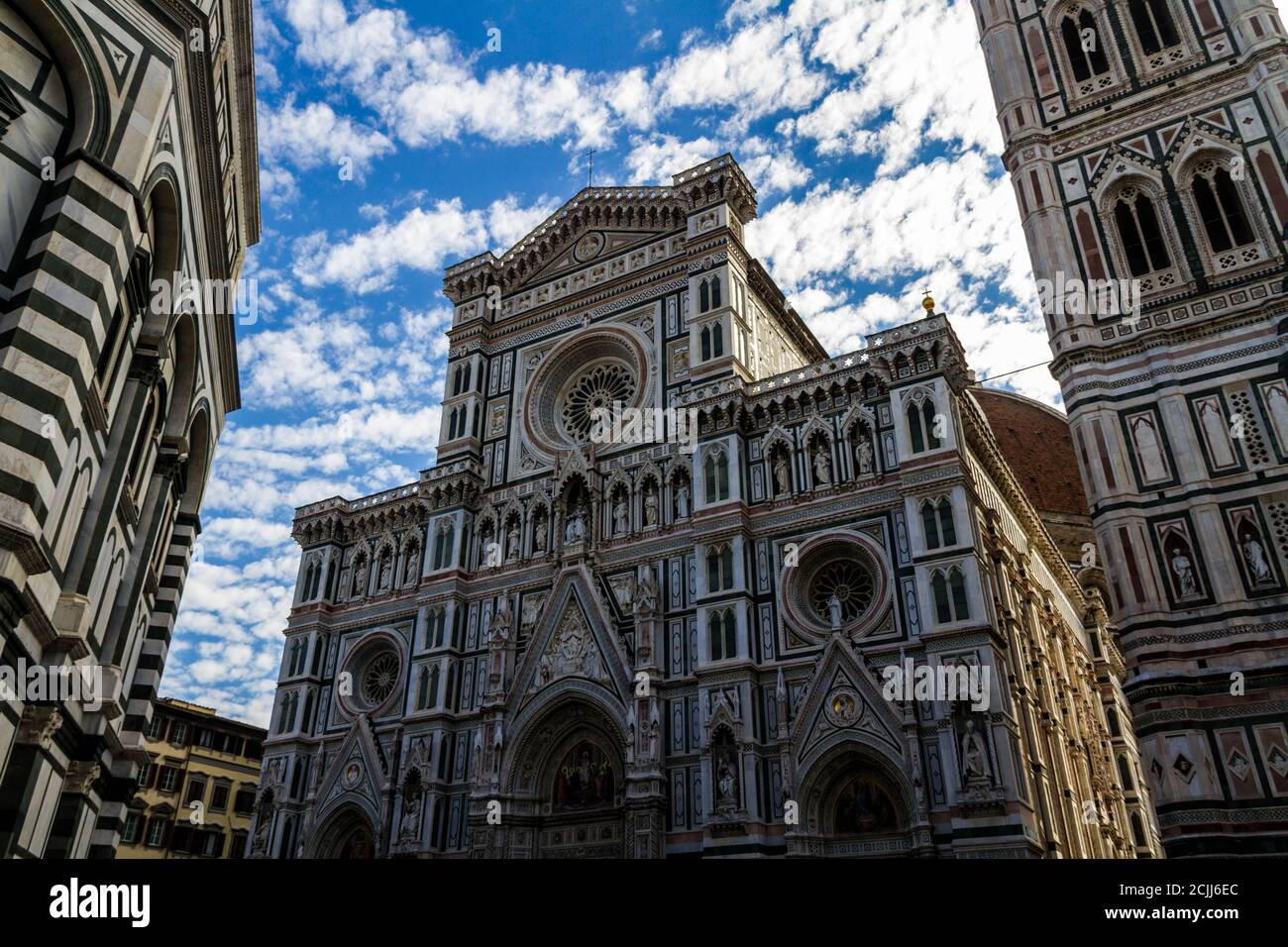 Florence Cathedral - the symbol of Florence under the blue sky Stock ...