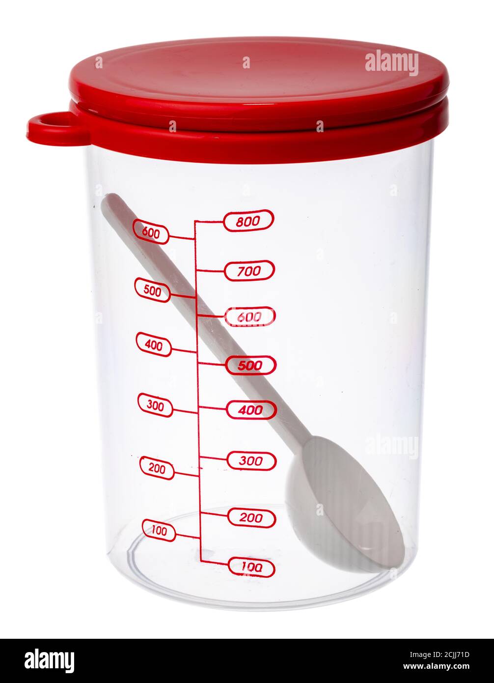 Empty beaker isolated on white background close up Stock Photo - Alamy