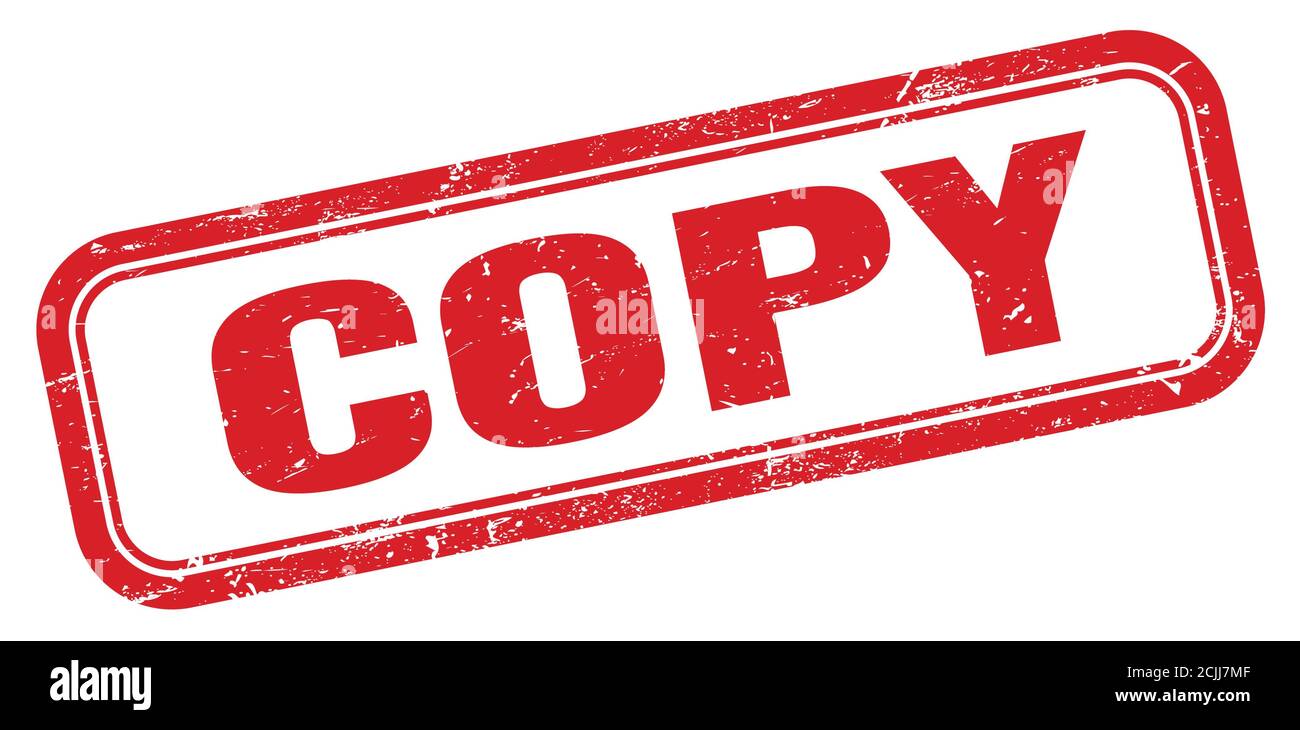 COPY red grungy rectangle stamp sign Stock Photo - Alamy