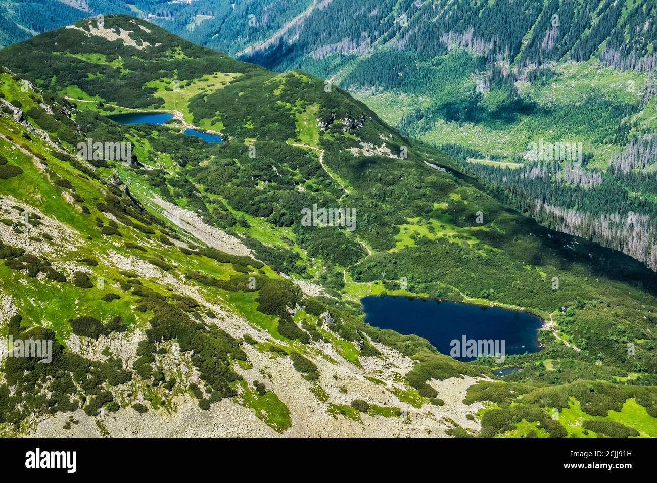 Western Tatras scenery with mountain lake, Slovak republic. Hiking ...