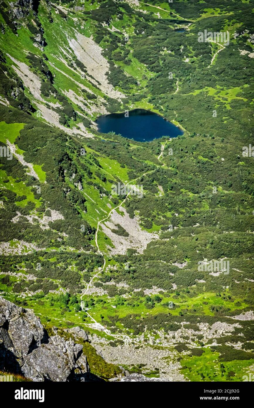 Western Tatras scenery with mountain lakes, Slovak republic. Hiking ...