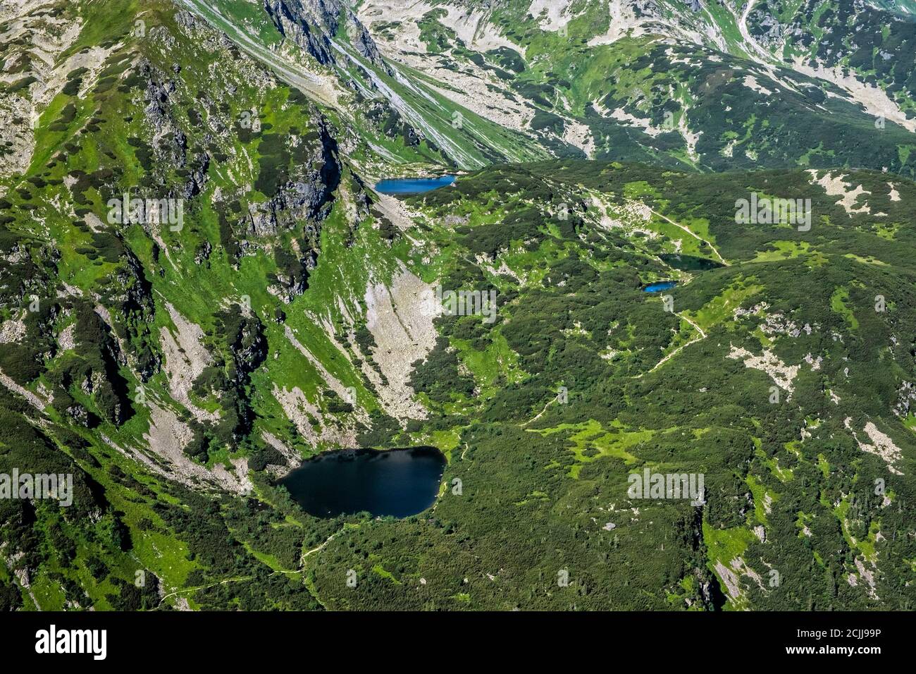 Western Tatras scenery with mountain lakes, Slovak republic. Hiking ...