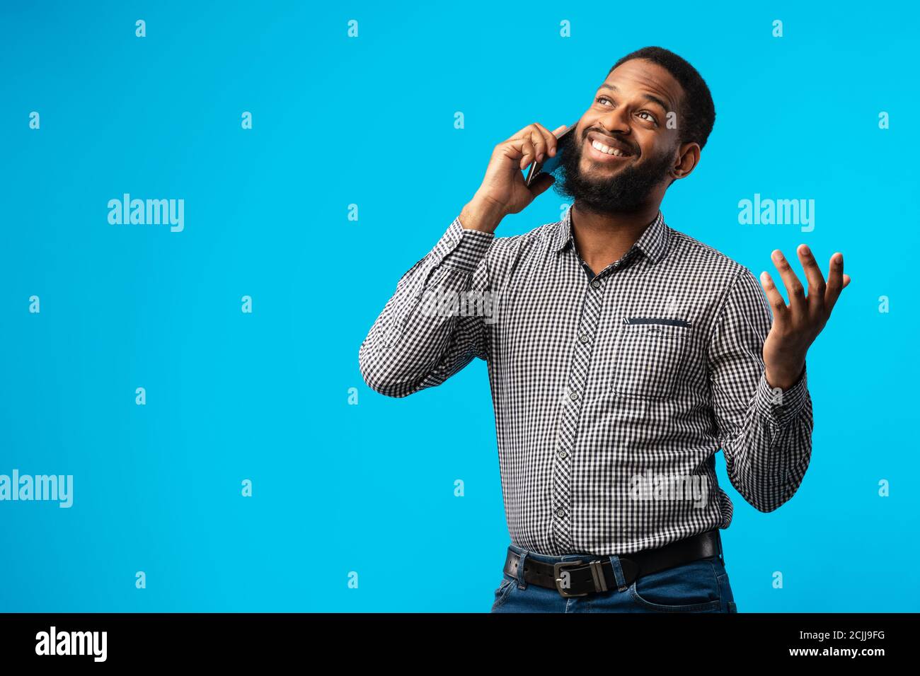 Funny looking businessman talking hi-res stock photography and images ...