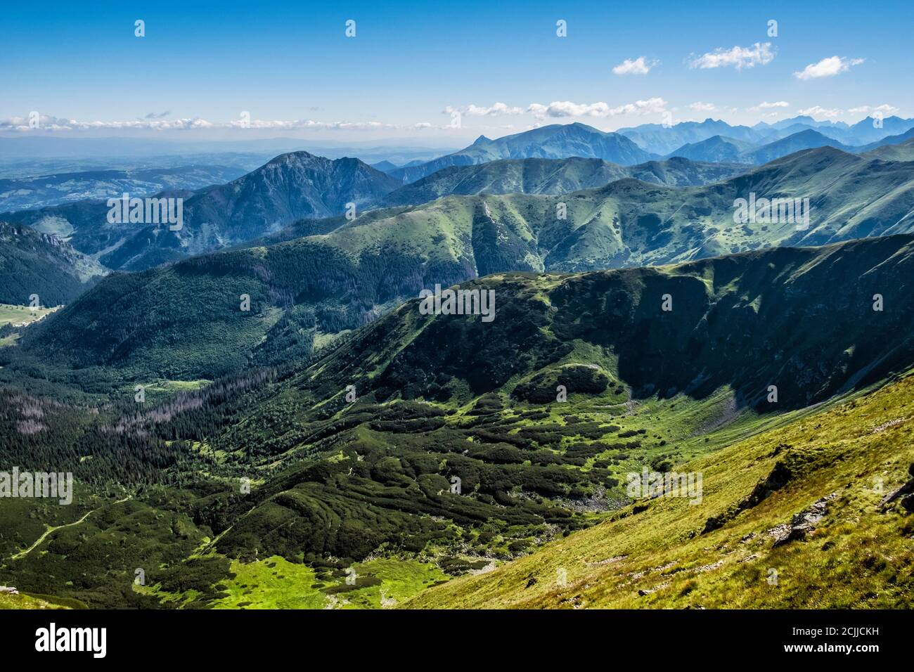 Tatras mountains from Volovec peak, Western Tatras, Slovak republic ...