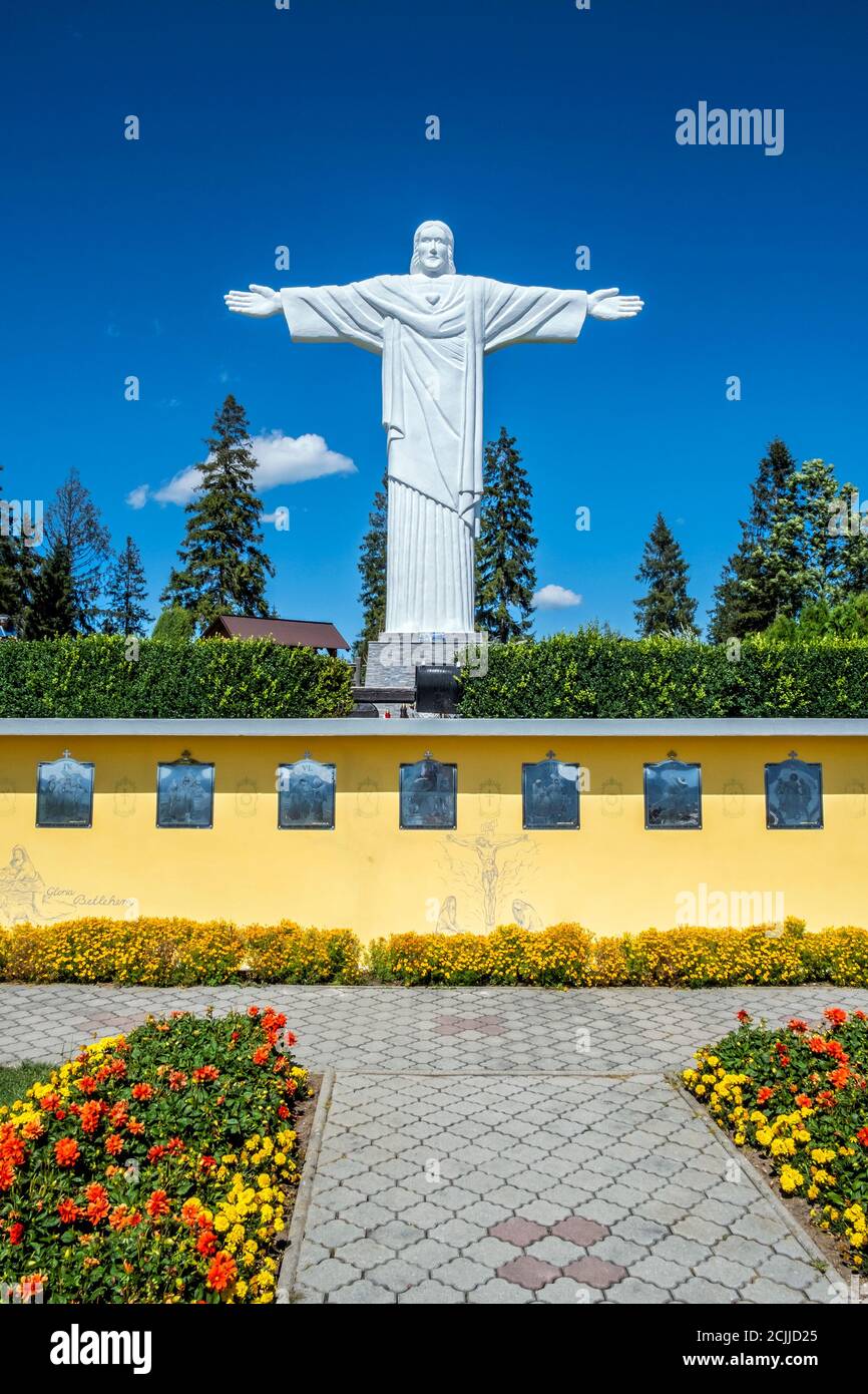 Jesus Christ statue, Rio de Klin, Orava region, Slovak republic ...