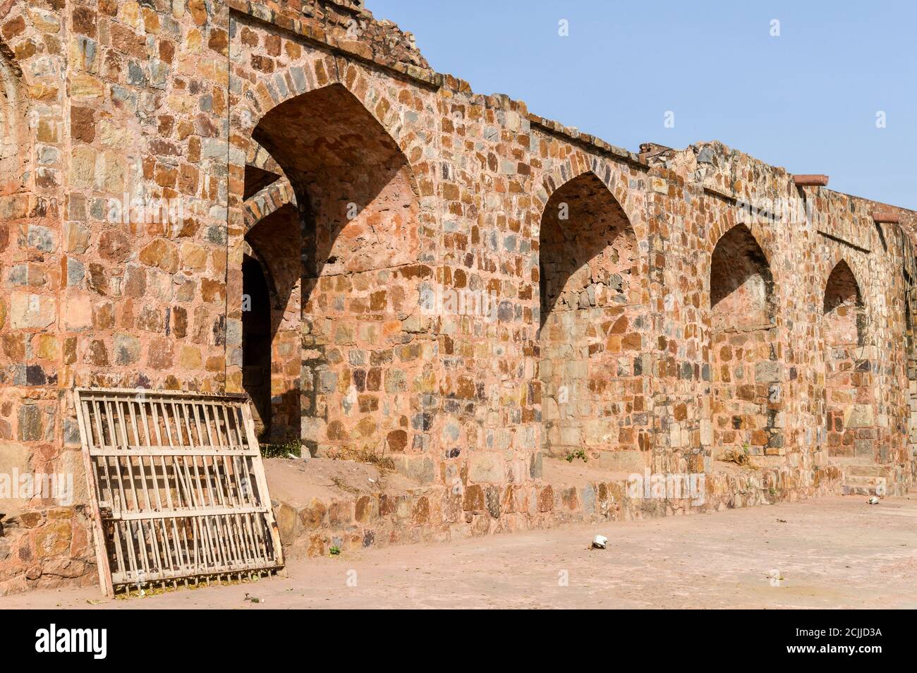 A mesmerizing view of architecture of small tomb at old fort from side ...