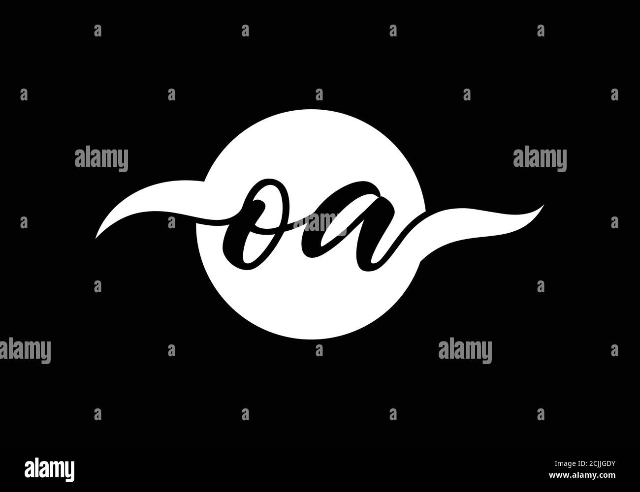 Initial Monogram Letter O A Logo Design Vector Template. O A Letter ...