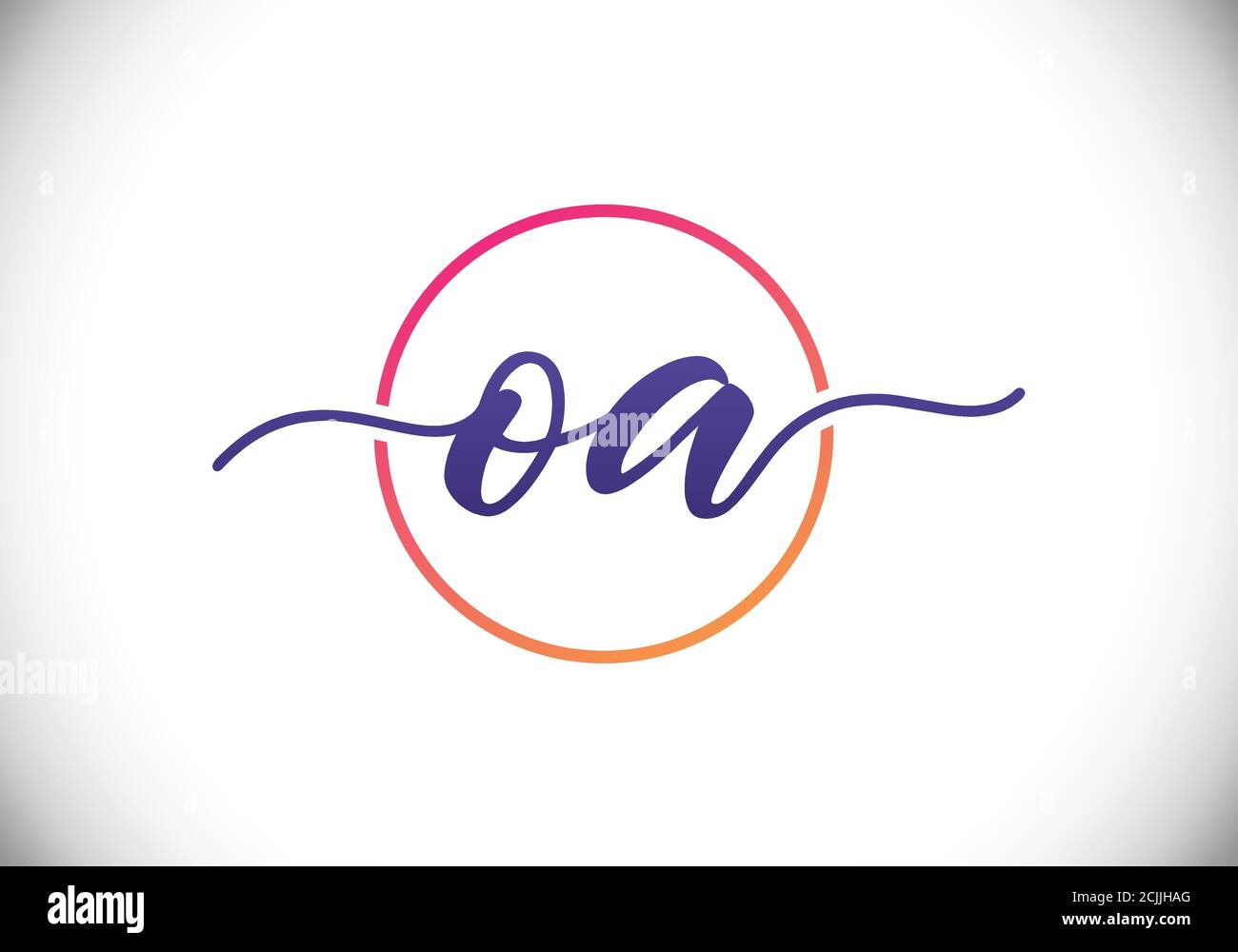 Initial Monogram Letter O A Logo Design Vector Template. O A Letter ...