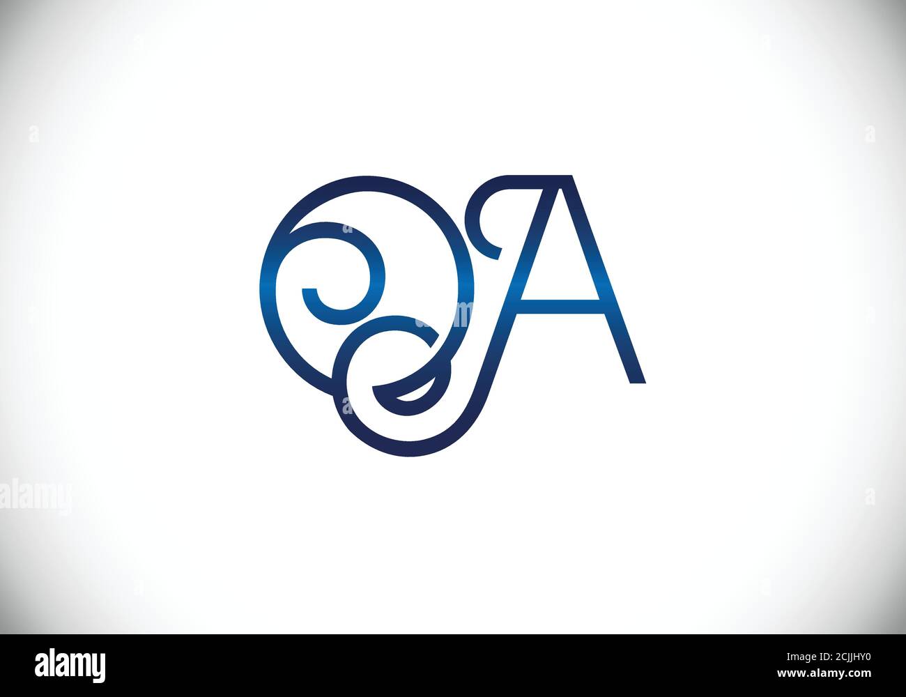 Initial Monogram Letter O A Logo Design Vector Template. O A Letter ...