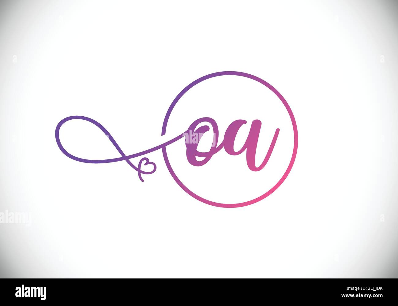 Initial Monogram Letter O A Logo Design Vector Template. O A Letter ...