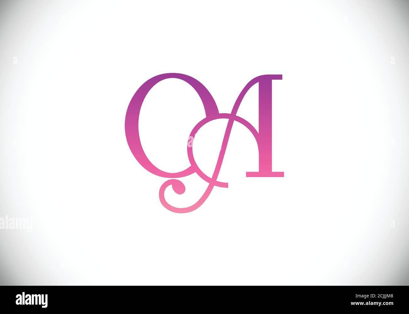 Initial Monogram Letter O A Logo Design Vector Template. O A Letter ...
