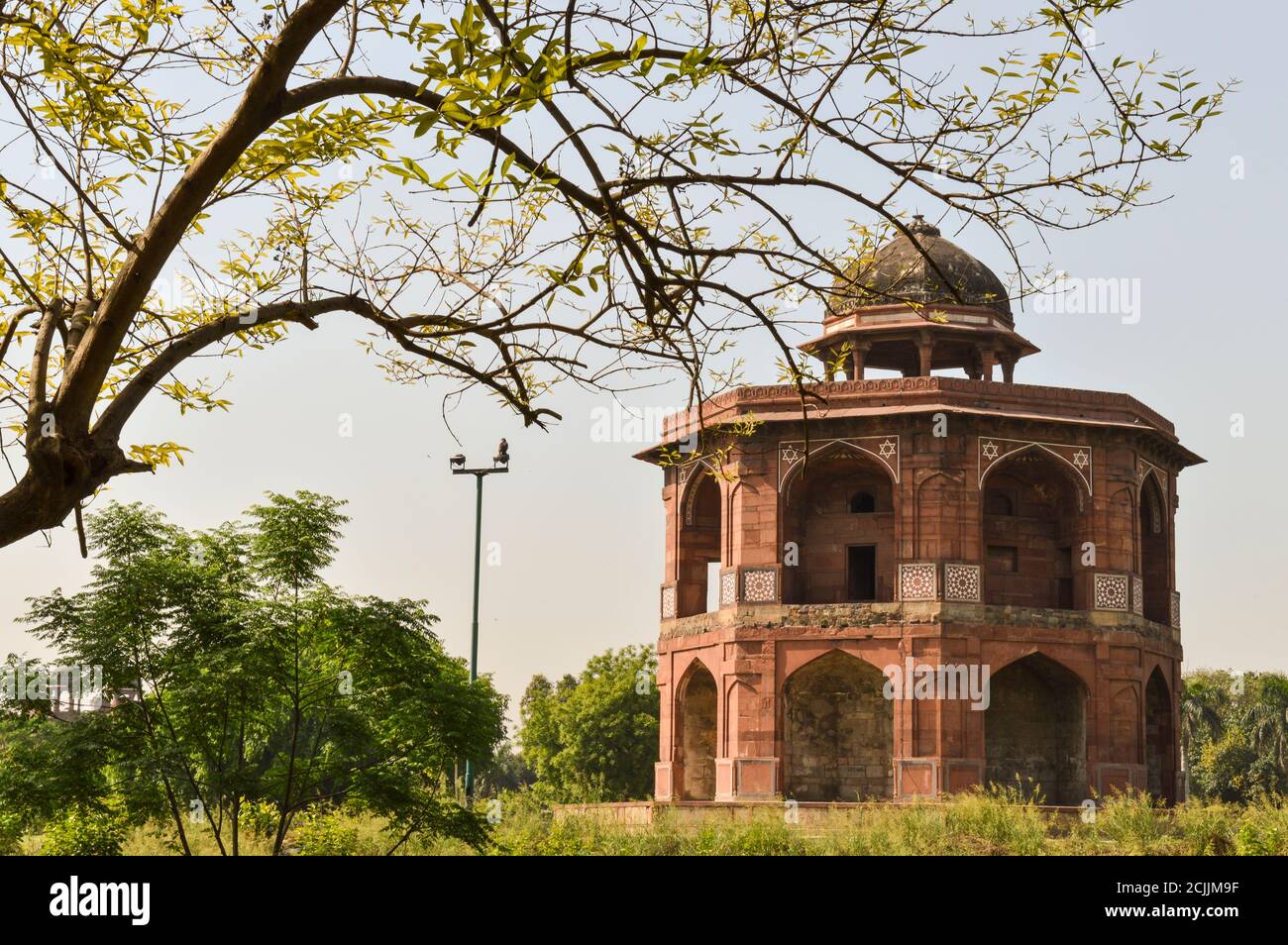 A mesmerizing view of architecture of small tomb at old fort from side ...