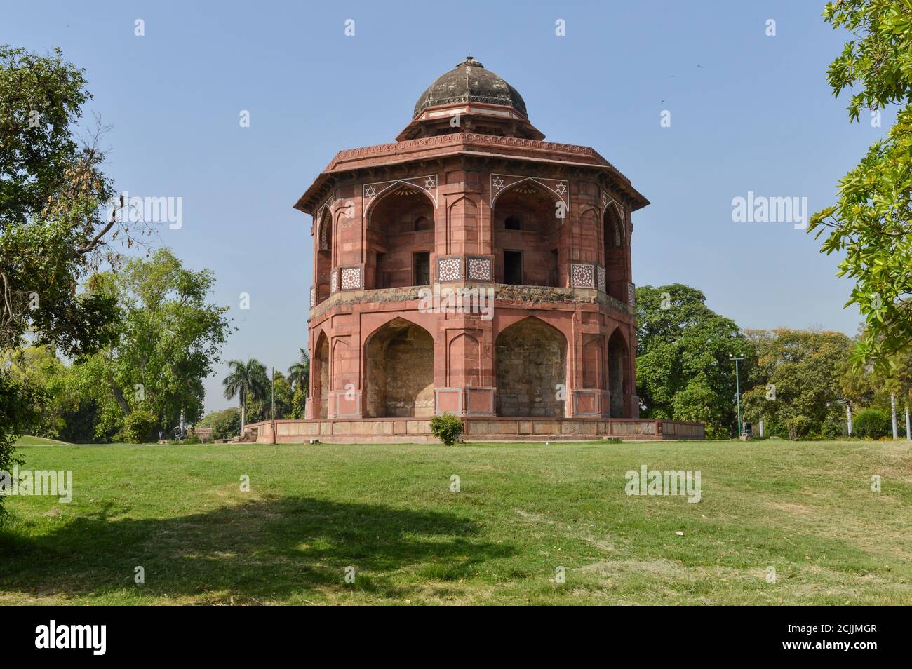 A mesmerizing view of architecture of small tomb at old fort from side ...