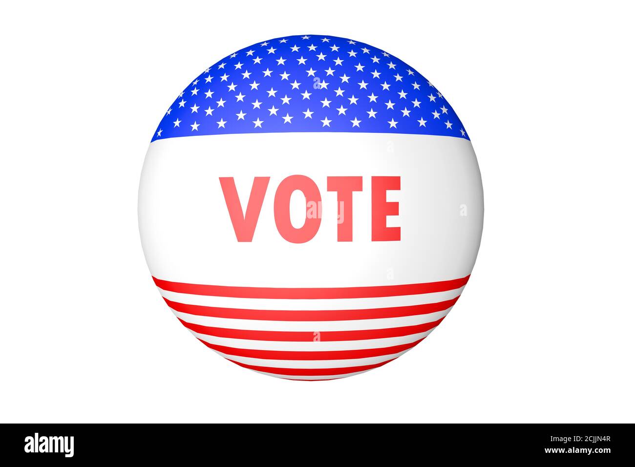 2020 presidential election badge concept illustration with vote written ...